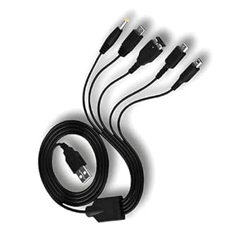 Navdevi Universal 5 in 1 Multi-Pin USB Charging Cable, Travel,Black (3 ...