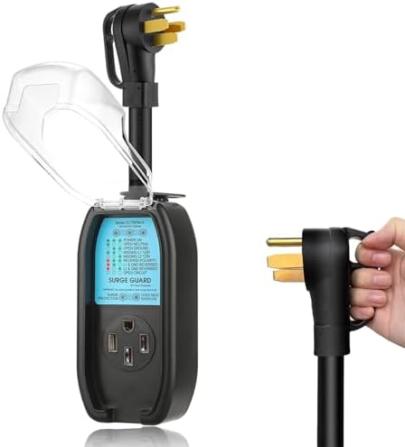 Amazon.com: Rv Surge Protector 50 Amp for RV Camper, with Waterproof ...
