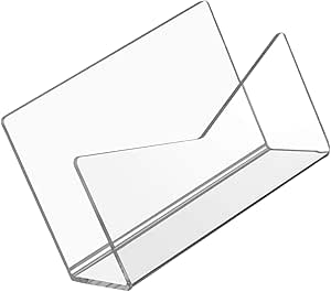 Amazon.com : Letter Storage Rack Clear Stand Desktop Bookcase File ...