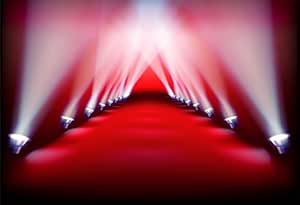 Baocicco Runway Show Red Stage with Lamp Sparkling Backdrop 10x8ft ...