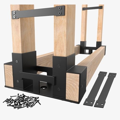 Amazon.com: Anyelse Outdoor Firewood Log Storage Rack Bracket Kit ...