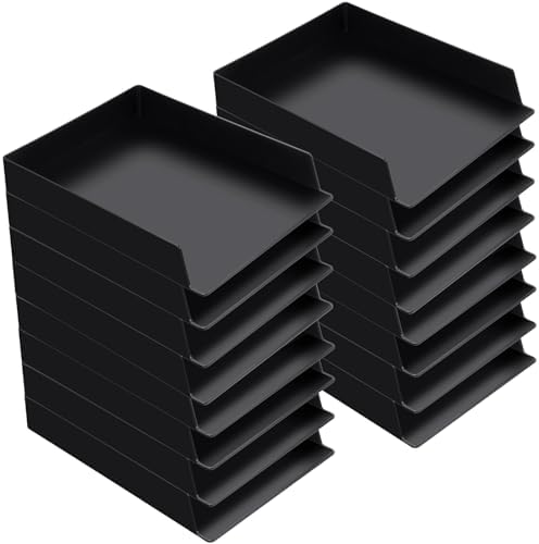 Amazon.com : Skyygemm 16 Pieces Stackable Paper Trays Rectangular ...