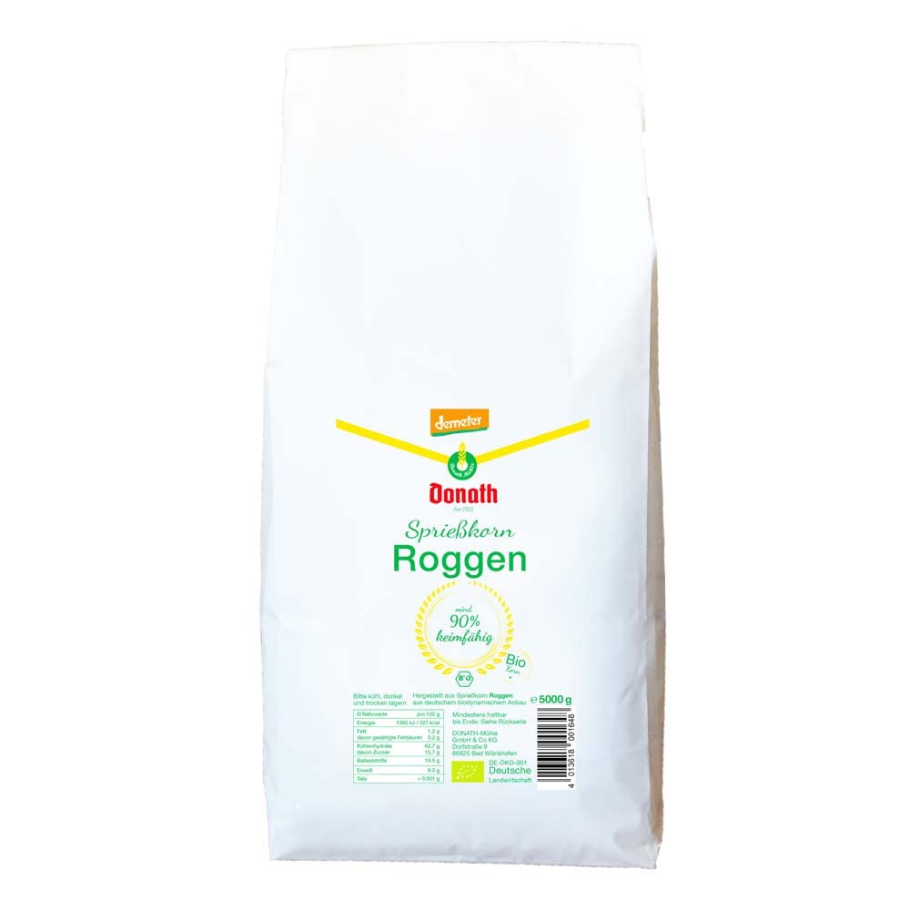 Donath Sprießkorn-Roggen, demeter, 5kg : Amazon.de: Lebensmittel & Getränke