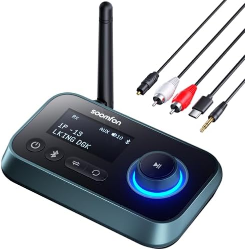 Amazon.com: SOOMFON Bluetooth Transmitter for TV 3-in-1 Bluetooth 5.0 ...