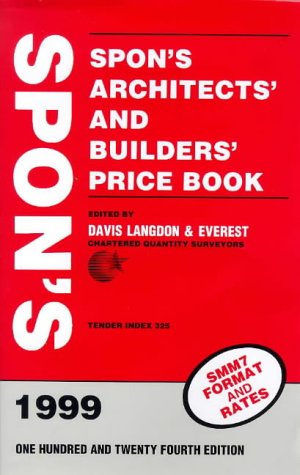 ARCHITECT BUILDER PRICE BK1999 (Spon's Architects' and Builders' Price ...
