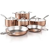 Amazon.com: Homaz life Pots and Pans Set, Tri-Ply Stainless Steel ...