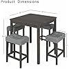 Amazon.com - allamazing 5-Piece Counter Dinner Height Table Set, Indoor ...