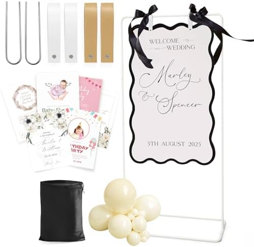 Amazon.com: Wedding Welcome Sign Stand, Welcome to our Wedding Sign ...