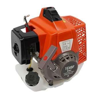 63CC 2-Stroke Gas Engine, 1E48F Gasoline Engine, 2 Stroke Motor Pull Start Engine with Single ...