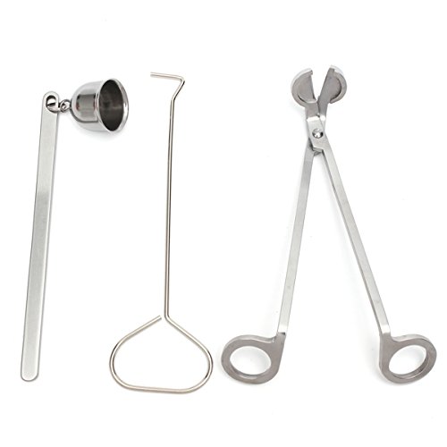 Generic 3Pcs Stainless Steel Candle Scissors Wick Oil Lamp Trimmer ...