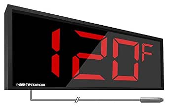 TIP TEMPerature Products Large Display Thermometer, 4" Digits, °C/°F ...