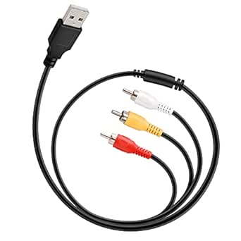 BENACES USB to 3RCA Cable, 1.5m USB Male to 3 RCA Male Jack Splitter ...