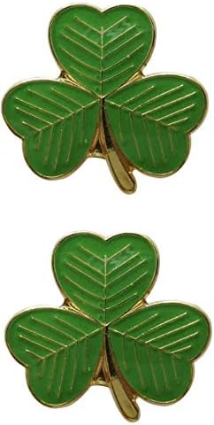 Pack of 2 x IRISH SHAMROCK IRELAND CLOVER flag metal pin badges each ...