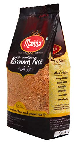 Manna Brown Rice, 5kg (1kg x 5 Packs) - Long Grain, Unpolished. 100% ...