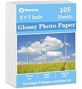 Amazon.com: 5x7 Glossy Photo Paper, 105 Sheets Picture Paper for Inkjet ...