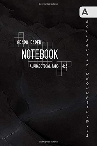 Amazon.com: Graph Paper Notebook Alphabetical Tabs 4x6: Mini Journal ...
