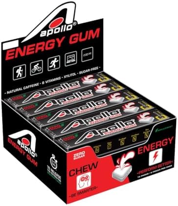 Amazon.com : Liquid Core Apollo Energy Gum 80mg Natural Caffeine per ...