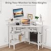 Amazon.com: Corner Computer Desk with Charging Station, Triangle Corner ...