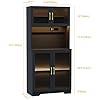 Amazon.com - LVSOMT 67" LED Storage Cabinet with Charging Station ...