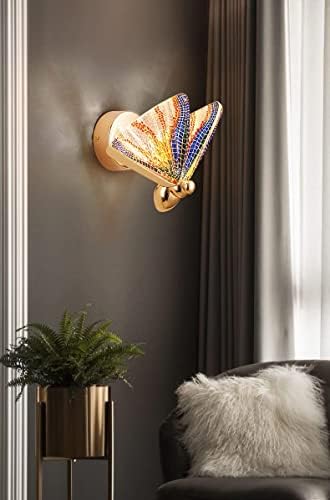 CITRA Led Acrylic Multi Color Butterfly Golden Metal Wall Light - Warm ...