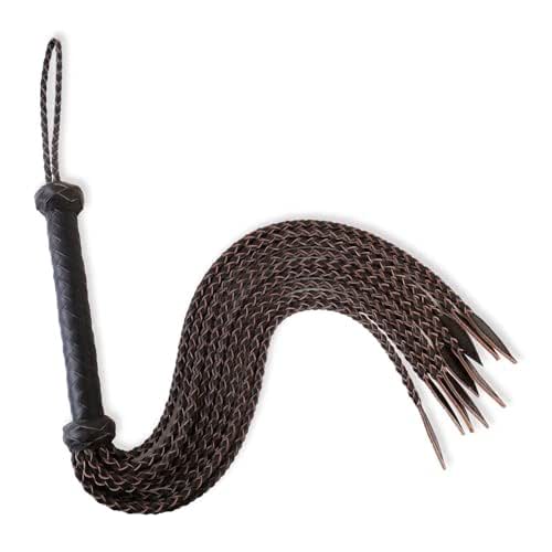 Amazon.com: PU Leather Brown Whip Handmade Bullwhip, 36 Inch Nine ...