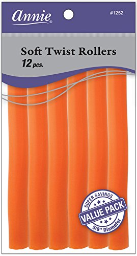 Amazon.com : Annie Soft Twist Rollers, Orange, 7 Inch, 12 Count ...