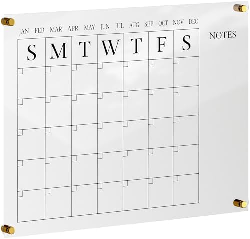 Amazon.com: Martha Stewart Grayson Acrylic Wall Calendar with Notes ...