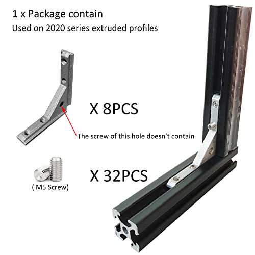 Snapklik.com : BLCCLOY 8PCS 2020 Aluminum Extrusion Corner Bracket 20 ...
