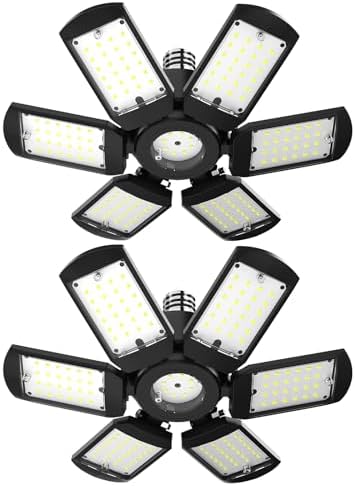 ZEBERRY Garage Lights 180W, 6500K 18000LM LED Garage Lights with 6+1 ...