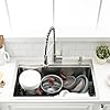 VOKIM 33 Inch Drop In Kitchen Sink Workstation - 33 x 22 Inch Drop In ...
