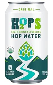 Amazon.com : H2OPS Organic Hop Water - Original (12 Pack) - Zero Calorie, NA Beer, Craft Brewed ...