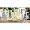 Amazon.com: Glaver's Mason Jar 16 Oz. Glass Mugs with Handle Set Of 6 Old Fashioned Drinking ...