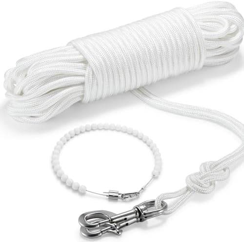 Amazon.com: 3/8”100Ft Flag Pole Rope Kit, Polyester Halyard Flag Rope ...