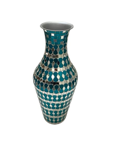 Buy Guru Ji Creation Mosaic Vase, Floor Vase, 20” Accent Tall Vase ...