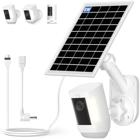 Amazon.com : Solar Panel and 2-in-1 Wall Mount for Ring Cam, 6W Solar ...