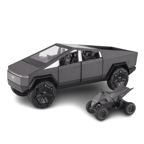 TOYSIKART 1:24 Big Tesla Cyber Truck Toy Car Metal Pull Back Diecast ...