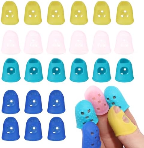 Amazon.com : JJUNW 24Pcs Fingers Protector, Guitar Fingertip Protector ...