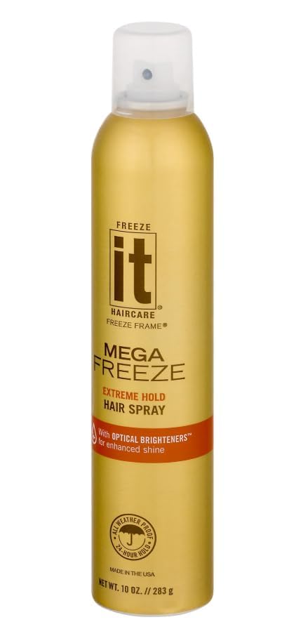 Freeze It Haircare Freeze Frame Hair Spray Mega Freeze Extreme Hold, 10 ...