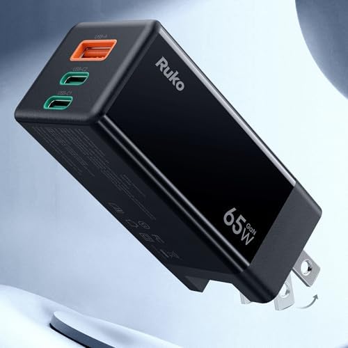 Amazon.com: DCV 65W USB C Charger, GaN 3-Port Fast Charging Block with ...