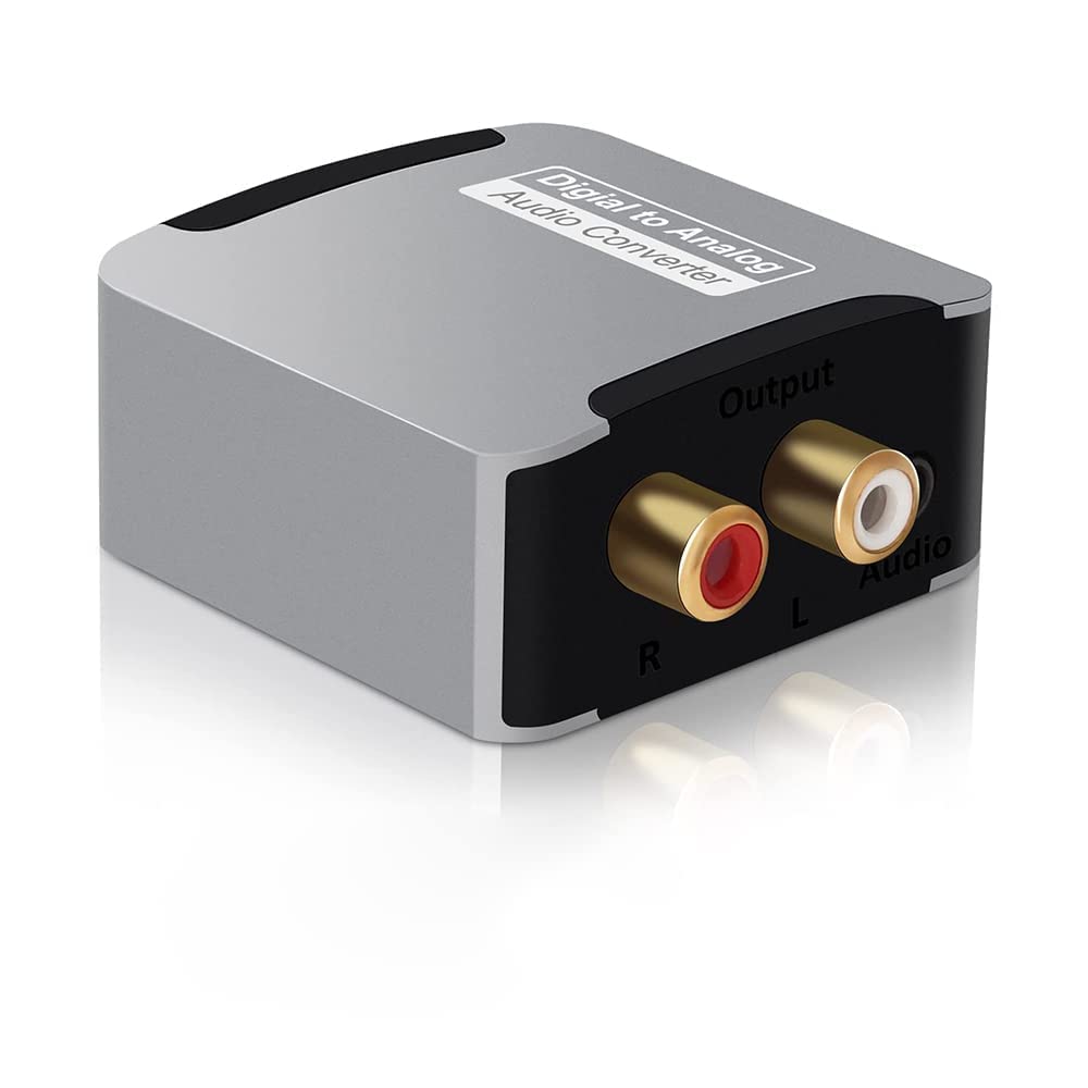 Microware Digital to Analog Audio Converter for TV, Optical to RCA ...