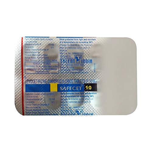 Safecet 10 mg - Strip of 10 Tablets : Amazon.in: Health & Personal Care