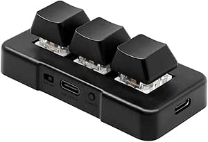 Nudiuhis USB Custom Programming Macro Knob Keyboard 3 Keys Copy Paste ...