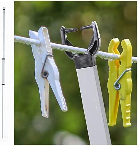 2.7 Meter GREY Addiz Square Metal Prop For Washing Line, Galvanised ...