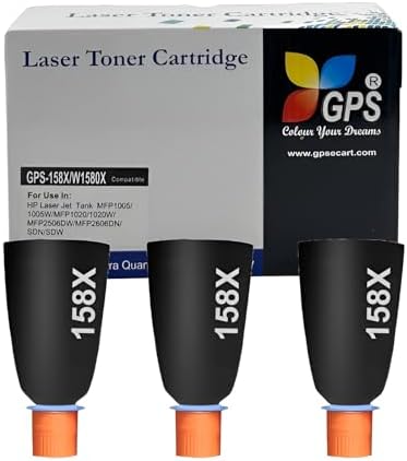 GPS 158X Toner Cartridge, Compatible with HP LJ Tank 1005w, 1020w, MFP ...