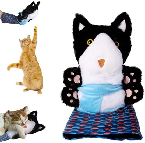Karate Kitty Puppet Pet Wrestling Puppets Cat Boxing Toy Cat Durable ...