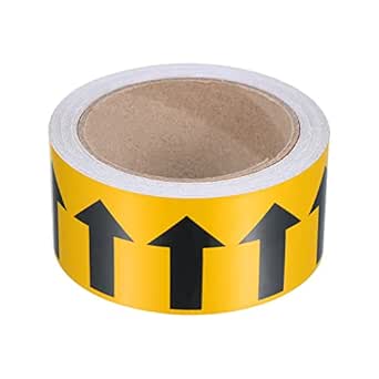 PATIKIL Flow Arrow Tape, Polyethylene Pipe Marking Sticker with ...