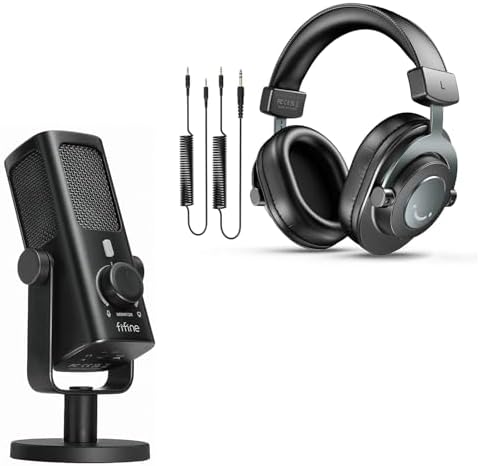 Amazon.com: FIFINE USB-Podcast-Condenser-Microphone Bundle, Studio ...