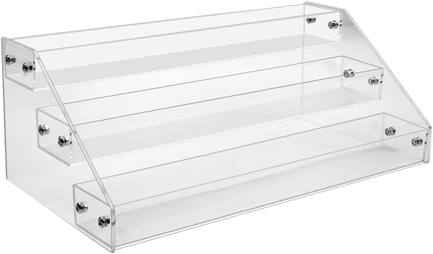 Erpmlyo 3 Tier Clear Acrylic CD Holder Cascading CD Storage Rack ...