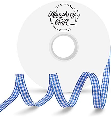 Amazon.com: Blue Gingham Ribbon Light Blue Ribbon for Hair Blue and ...