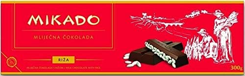 Amazon.com : Milk Chocolate with Rice (Mikado) 300g : Chocolate Candy ...